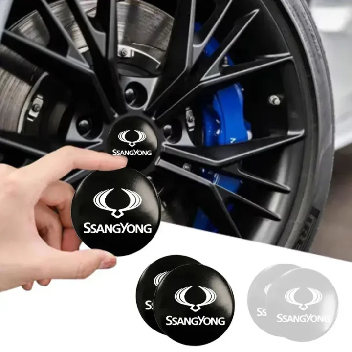 Wheel Center Cover Stickers Hub Cap for Ssangyong Actyon Rexton Korando ...