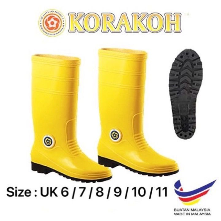 KORAKOH 7000 Safety Rubber Boot (Yellow) / Industrial Plastic Shoes ...