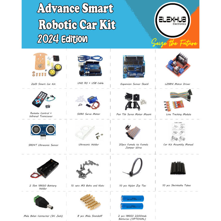 2023 Advance 2WD Smart Robotic Car Kit Obstacle Avoidance Line Follower ...