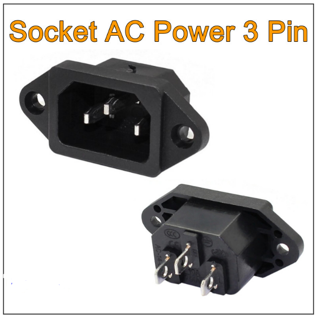 3 pcs Soket Socket AC 3 Pin - Soket AC komputer - Soket AC Power | Lazada Indonesia