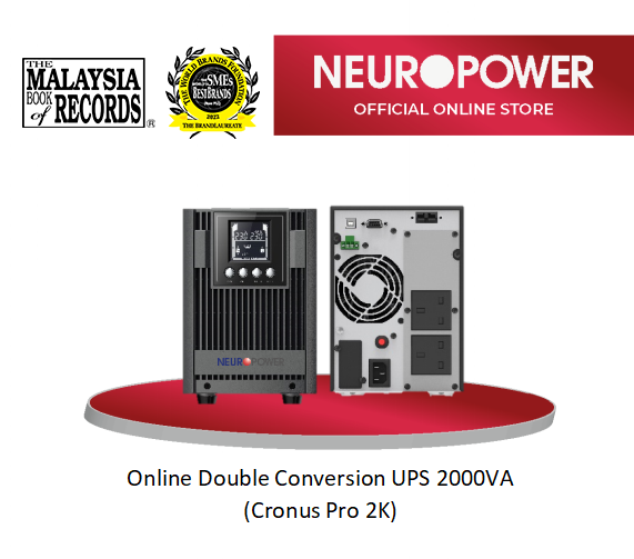 NEUROPOWER UPS [2KVA] CRONUS PRO 2K (2000VA / 1800W) ONLINE DOUBLE ...