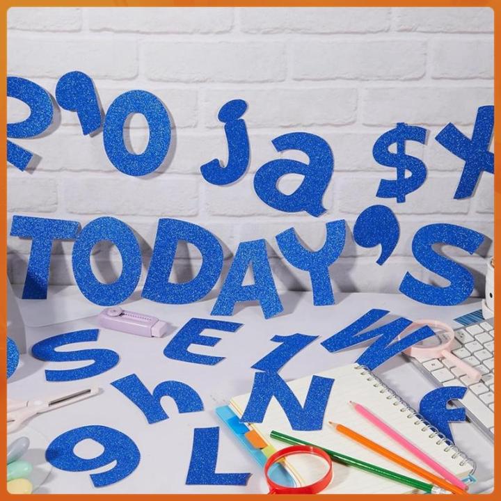 216 Pcs Glitter Bulletin Board Letters for Classroom Numbers Alphabet ...