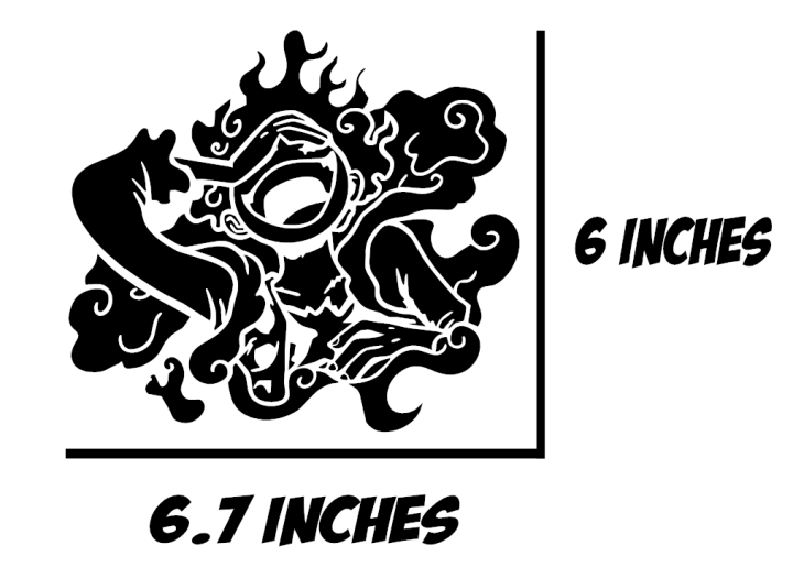 GEAR 5 LUFFY SUN GOD NIKA VECTOR cut out vinyl sticker 6x6.7 inches ...