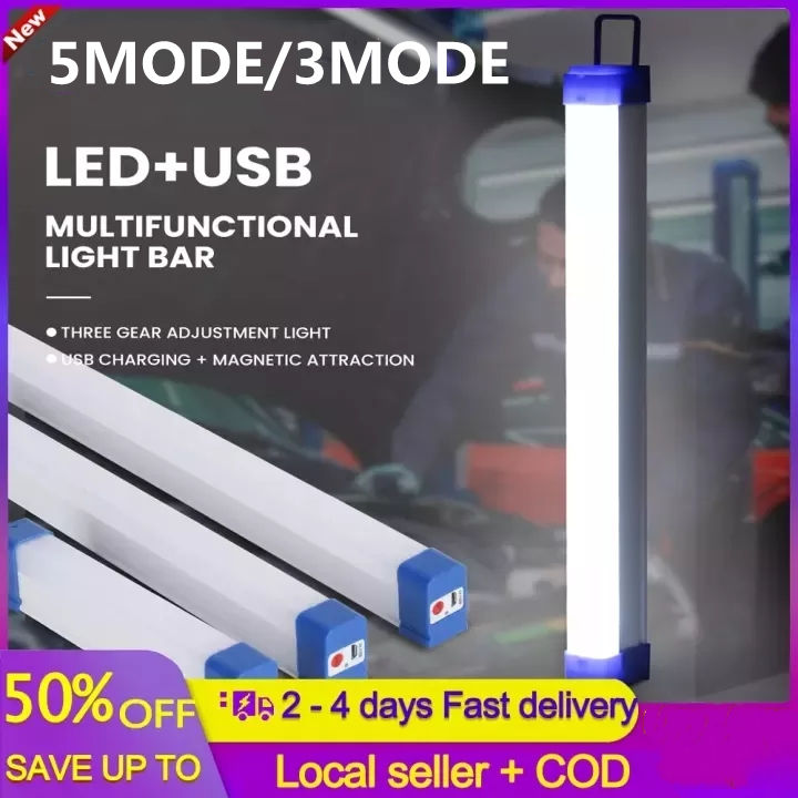3 Modes Rechargeable Light LED Tube USB Emergency Light Energy Saving LED Lamp 20W 40W 60W ...