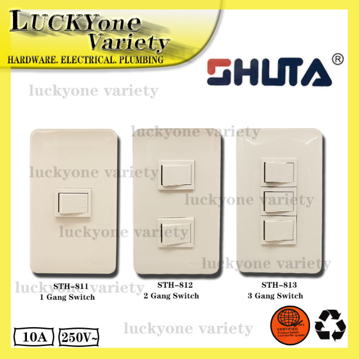 CLASSIC SERIES 1,2,3 GANG 1 WAY SWITCH (shuta) | Lazada PH