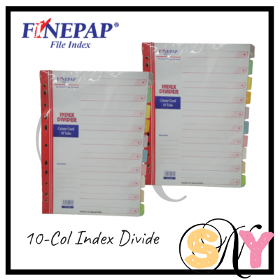 Standard Index Divider 10 Colour Tabs | Lazada