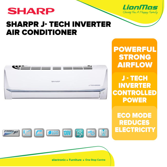 Sharp 1HP J- Tech Inverter Air Conditioner R32 GAS AHX9VED2 | Lazada