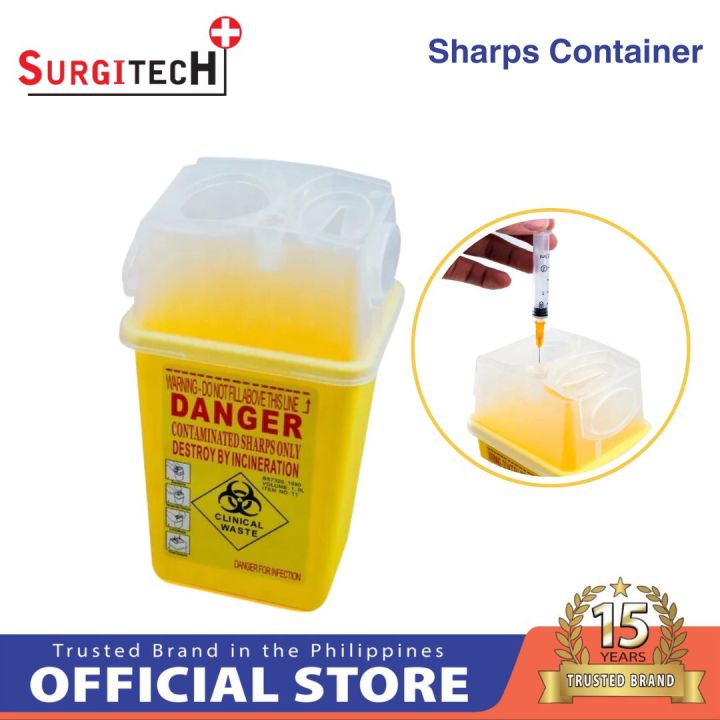 Surgitech Sharps Container 1L/3L/5L | Lazada PH