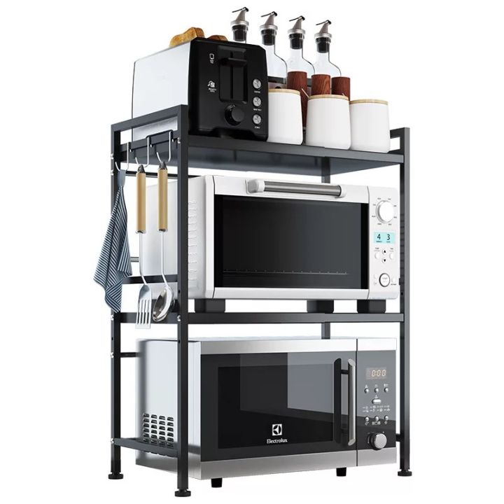 Kitchen Microwave Oven Rack Storage Shelf Organizer Holder Movable ...