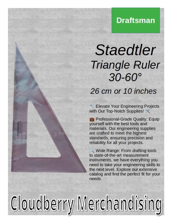 Staedtler Triangle Ruler 30-60 Degree 10 inches | Lazada PH