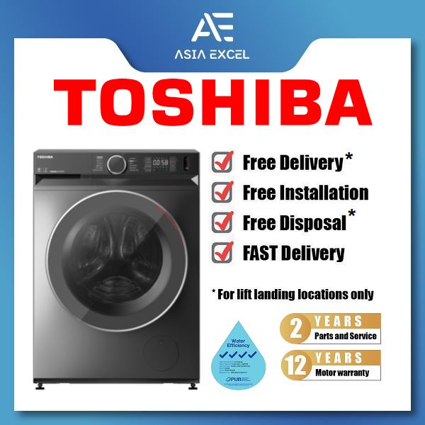 (Bulky) TOSHIBA TW-BK95G4S 8.5KG REAL INVERTER FRONT LOAD WASHING ...