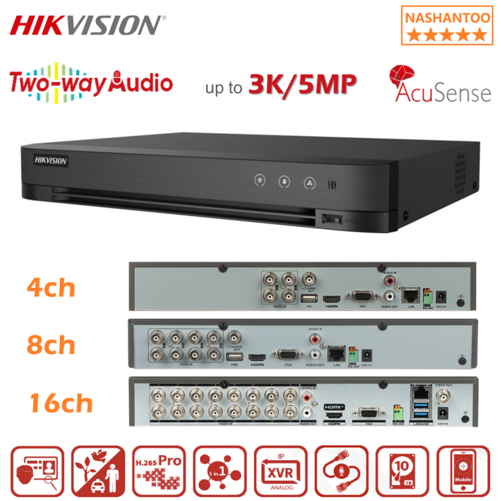 (2025 New Arrival) HIKVISION 4CH/8CH/16CH AcuSense H.265 DVR, 3K/5MP ...