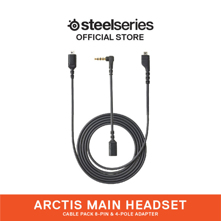 SteelSeries Arctis Main Headset Cable Pack 8-pin and 4-pole Adapter For ...