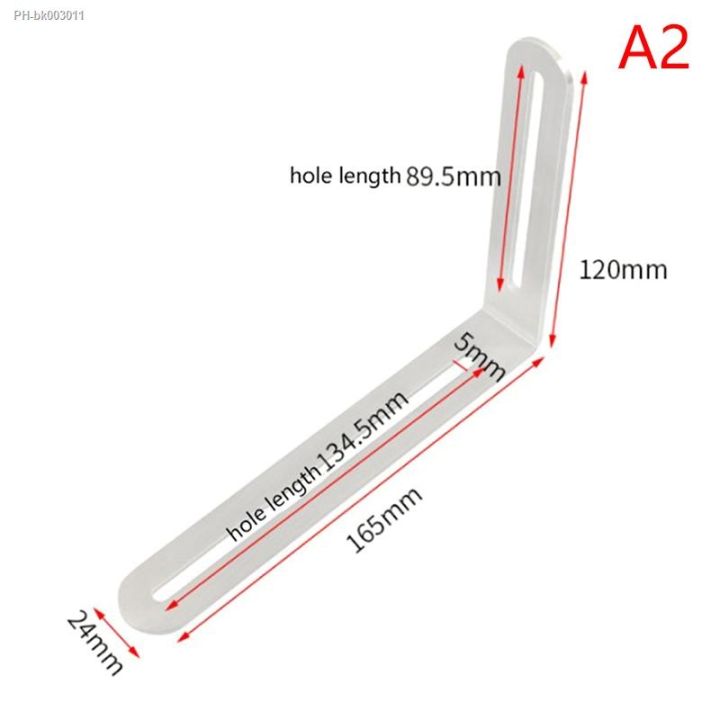 Stainless Steel Shelf Bracket Support Triangle Corner Stand Adjust ...