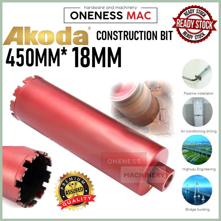 AKODA Diamond Core Drill Bit for Concrete -18MM X 450MM | Lazada