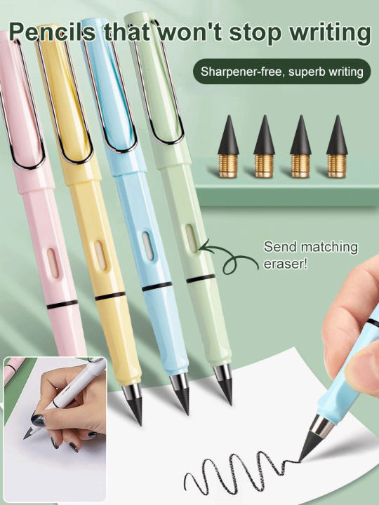 Sharpen-Free Eternal Pencil Writeless Pencils Black Tech Erasable ...