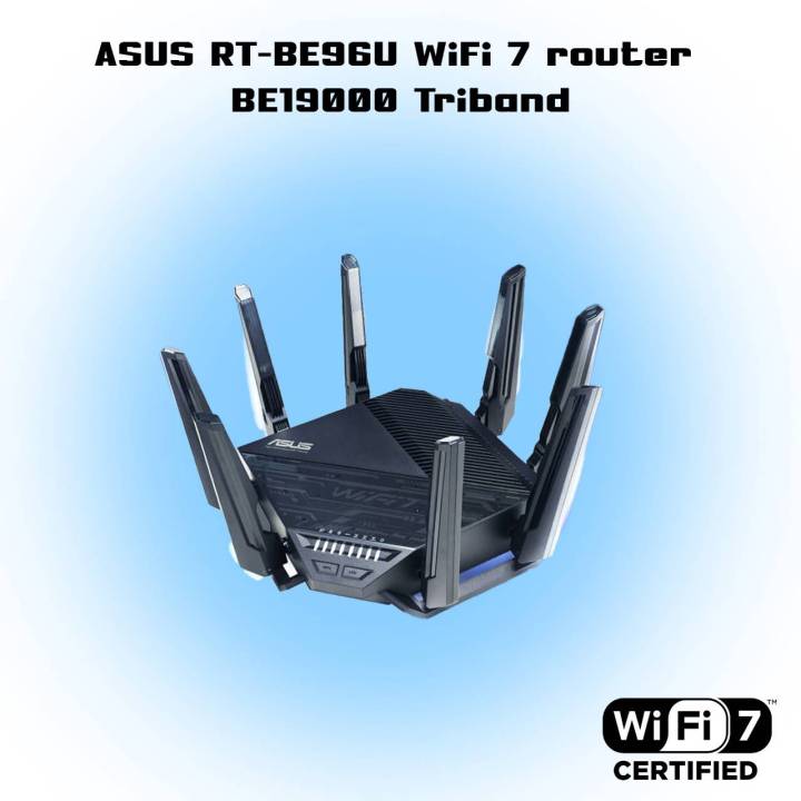 (ส่งจากไทย) ASUS RT-BE96U BE19000 Tri-band WiFi 7 Router ใหม่ 320MHz ...