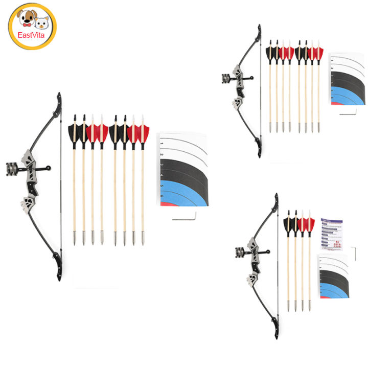 Mini Bow Arrow Set Recurve Bows Kit Archery Bow Set With Target Paper ...