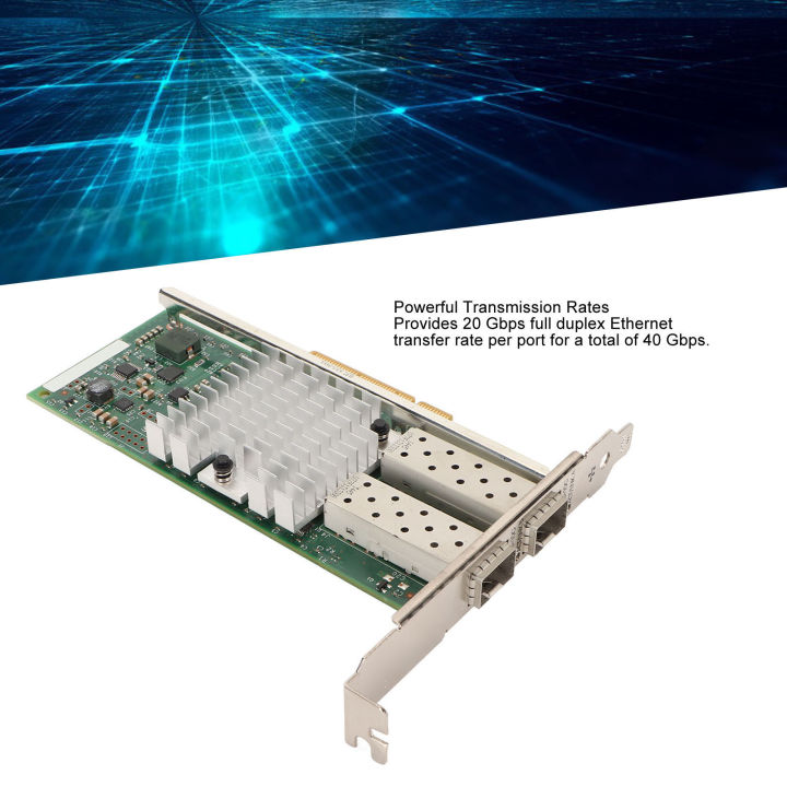 Network Card Dual SFP+ Port 20Gbps SFP+ 10GB Adapter Card for ProLiant ...