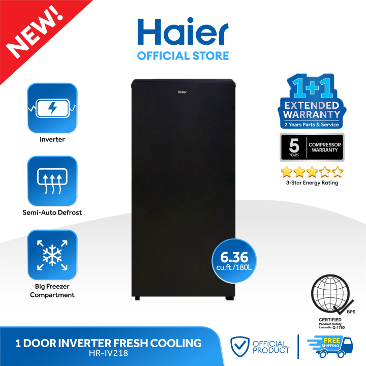 [NEW] Haier HR-IV218 6.36 cu.ft./180L Inverter Single Door Refrigerator ...