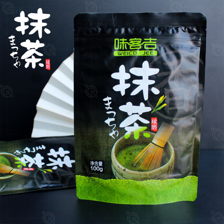 ผงชาเขียว มัทฉะ 100% Weico jee ขนาด 100g หอม มัทฉะร้อน มัทฉะเย็น มัทฉะ ...