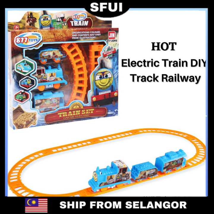 SFUI KHOT Electric Train DIY Track Railway Playsets Children Toys Fun ...