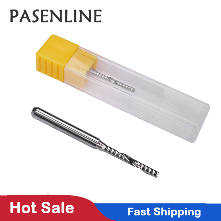 2mm x 15mm Carbide Single Flute Spiral End Mill CNC Router Bit | Lazada ...