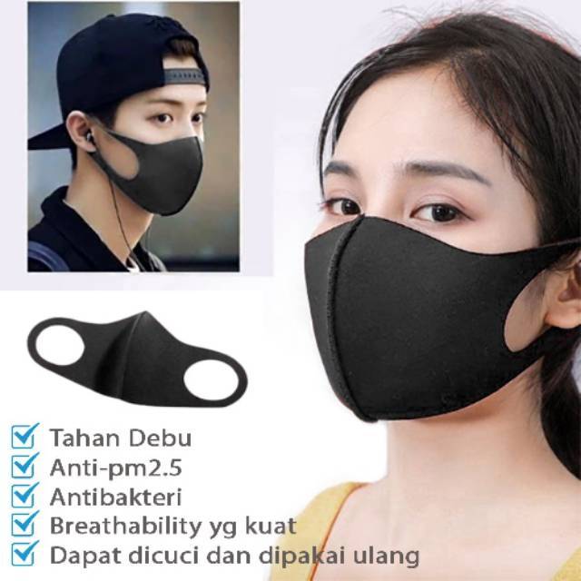 Masker Kain Bahan Scuba | Lazada Indonesia