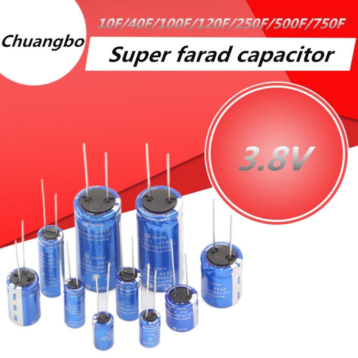 Super Capacitor 3.8V 10F/40F/100F/120F/250F/500F/750F Farad capacitor ...