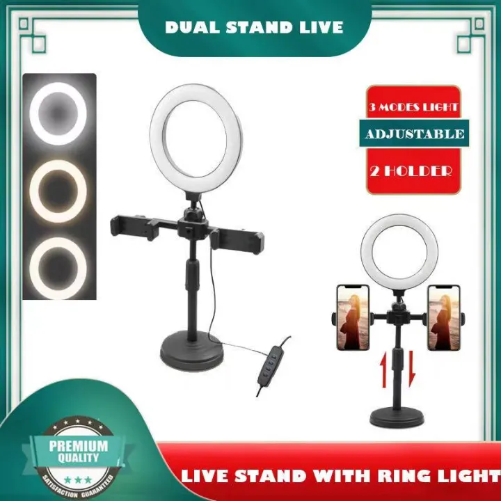 16cm/6inch Dimmable LED Studio Camera and Selfie Ring Light Ring Light ...