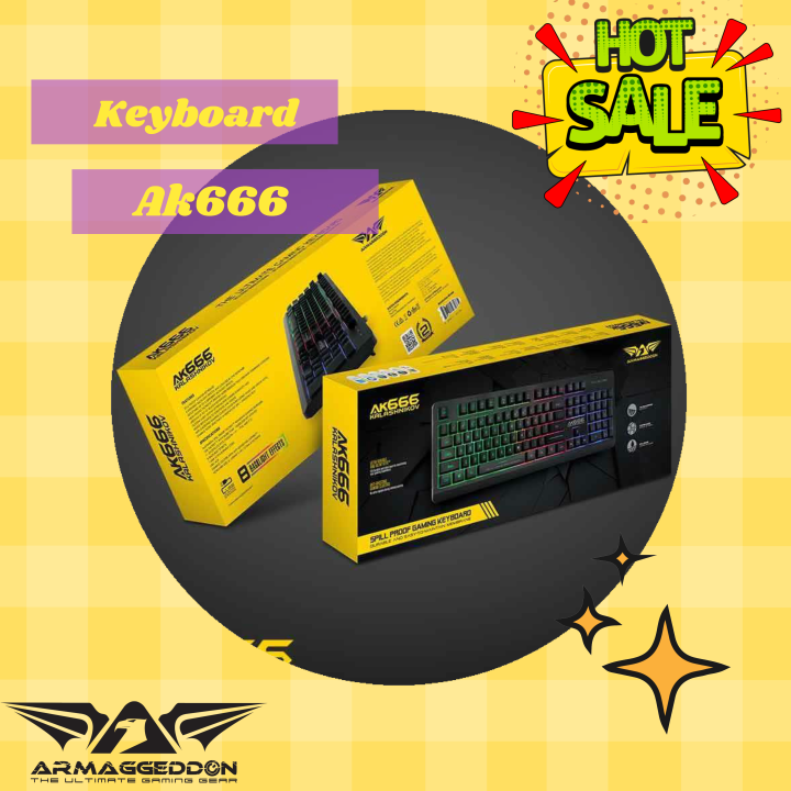 Keyboard Gaming RGB AK666 KALASHNIKOV Armaggeddon Spill Proof 8 ...
