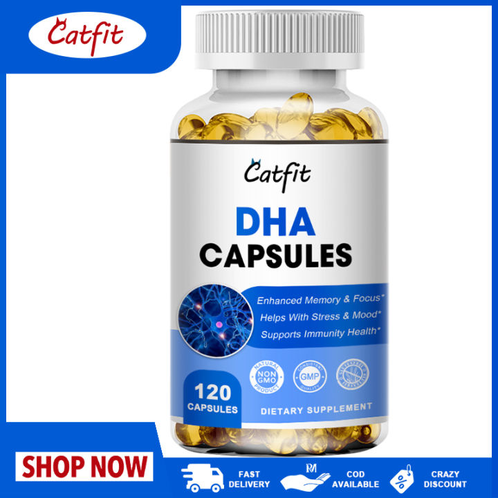 DHA Capsules 200mg Omega 3-Rich Brain Supplement for Anti-Aging Skin ...