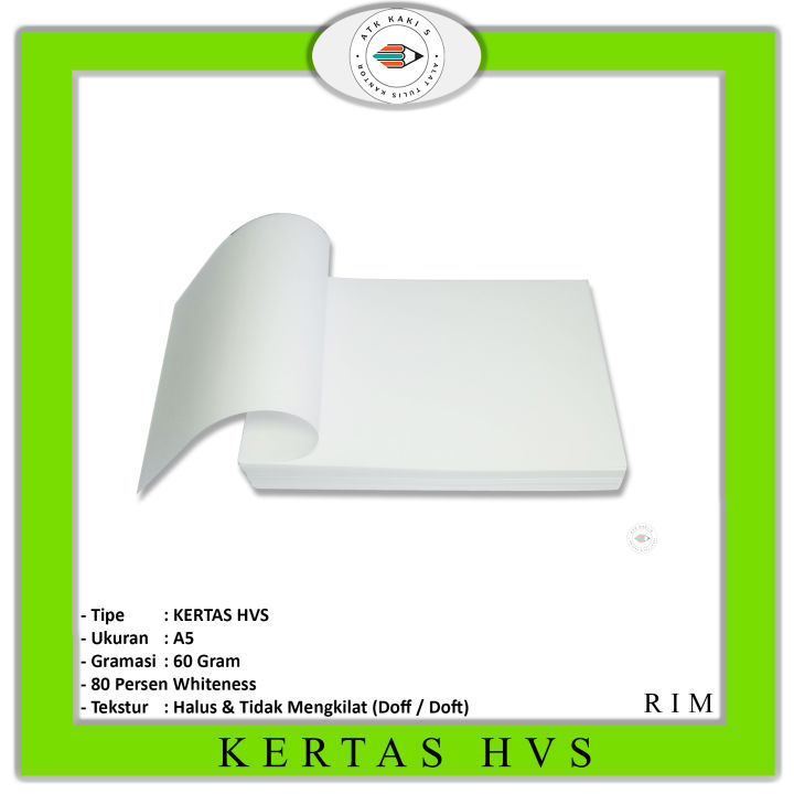 NONBRAND - Kertas HVS Putih 60 Gram Ukuran A5 - Pack | Lazada Indonesia