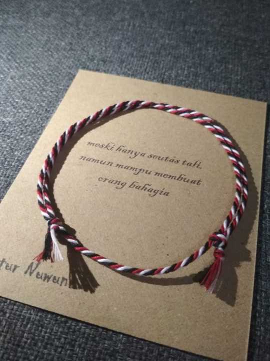 PAKET Serut Ulir Gelang Tangan Tridatu Merah Hitam Putih Original Tali ...