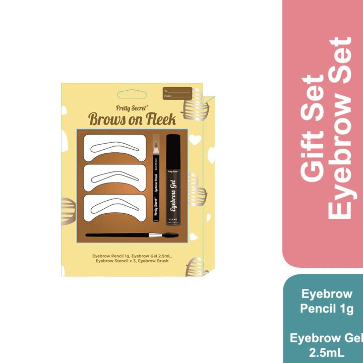 PRETTY SECRET Complete Eyebrow Gift Set (2024 Expiry) - Stencil x3 ...