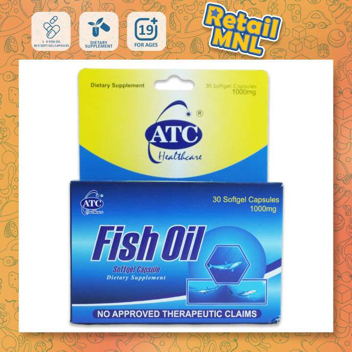 Retailmnl ATC Fish Oil Soft Gel Capsules - 30s | Supports Heart, Brain ...
