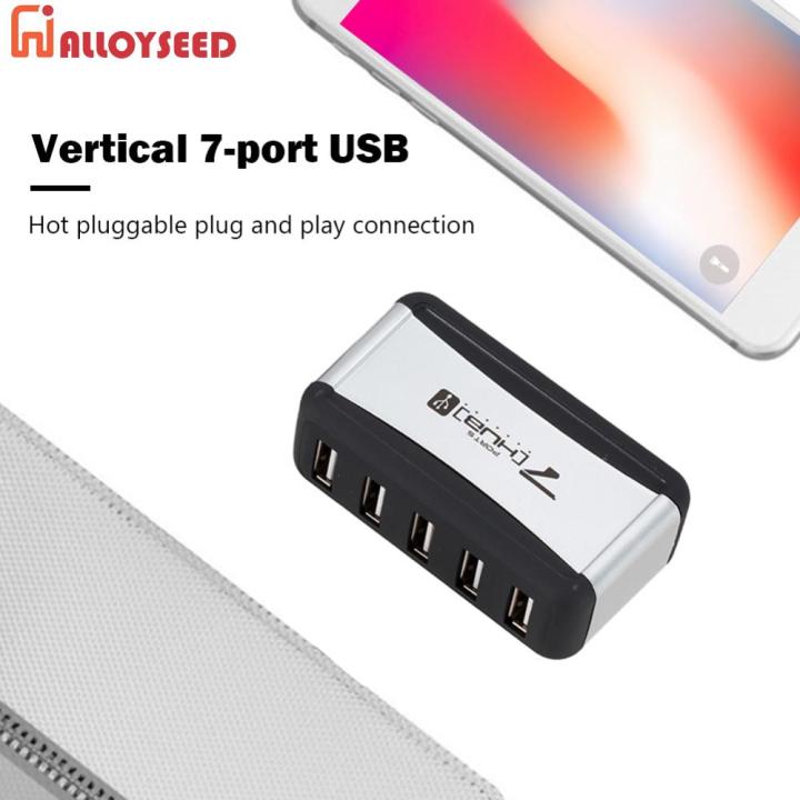 Vertical USB Hub Multi 7 Ports USB 2.0 Splitter with Power Adapter for ...