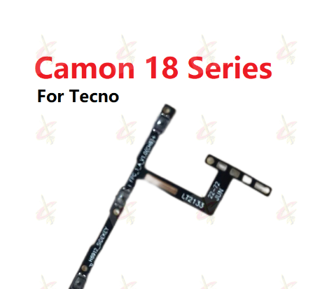 Power on off button flex for Tecno Camon 18 P Premier 18P 18i CH6 CH6n CH7n CH7 CH9 CH9n Switch ...