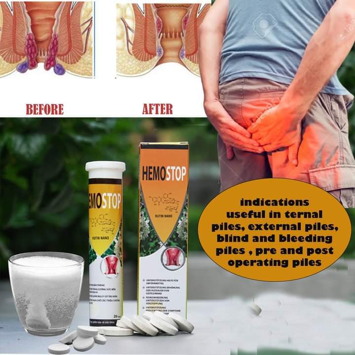 HEMOSTOP Effervescent (treatment for Hemorrhoid) | Lazada PH