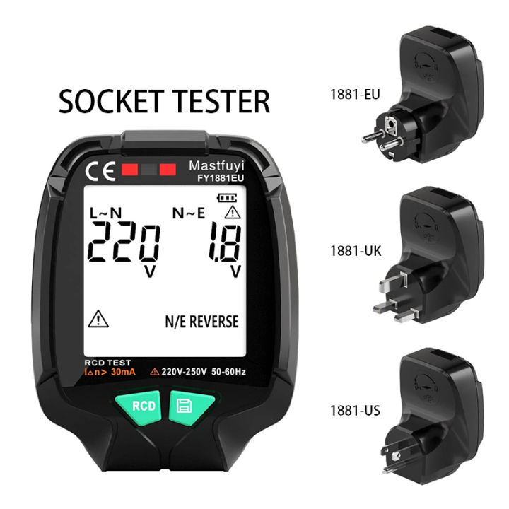 US UK EU Plug Socket Tester Outlet Smart Tester Digital Display Socket ... US UK EU Plug Socket Tester Outlet Smart Tester Digital Display Socket ...