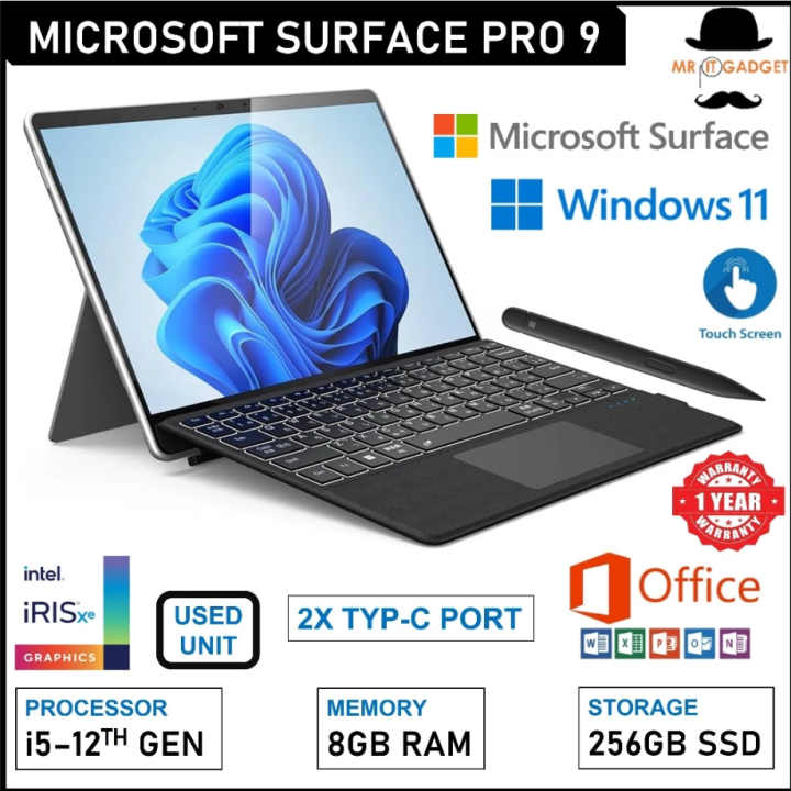 Microsoft Surface Pro 9/8/7/6 Laptop 3/4 Detachable 2 in-1 Laptop 12.3 ...