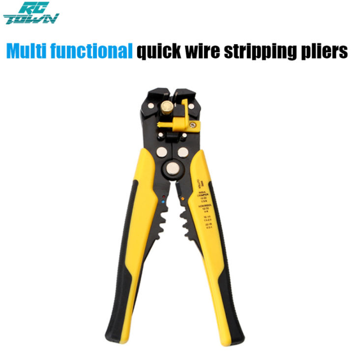 Self Adjusting Wire Stripper, 3-in-1 Automatic Wire Stripper/Cutter/Crimping Tool, Multi ...