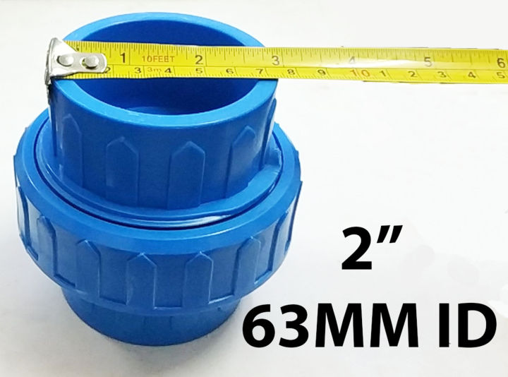 PVC UNION PATENTE 2" BLUE FOR CLEAN WATER ( 63MM INSIDE DIAMETER ...