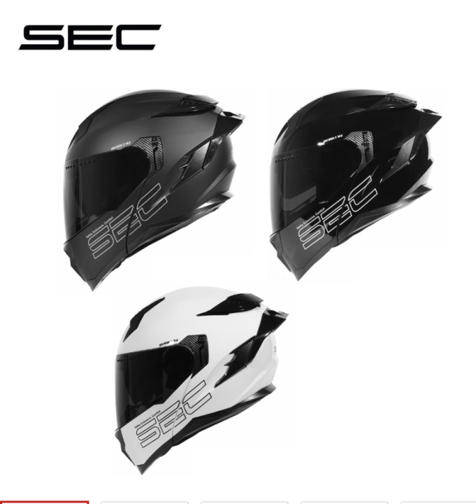 Sec Revolt V2 - Solid Matte/Gloss Modular Full Face Helmet (M-XL) (Matt ...