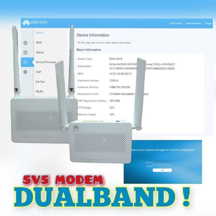 5V5 MODEM USED ( FLASH/REFLASH ) EPON READY | Lazada PH