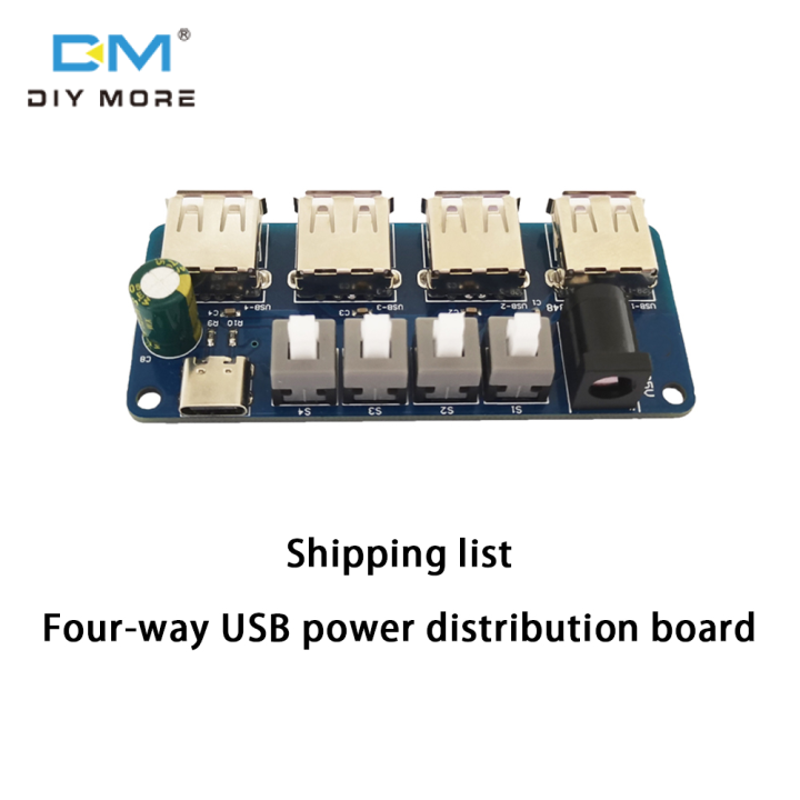 diymore Power Expansion Module Button Control 5V Power Supply 4-way USB ...