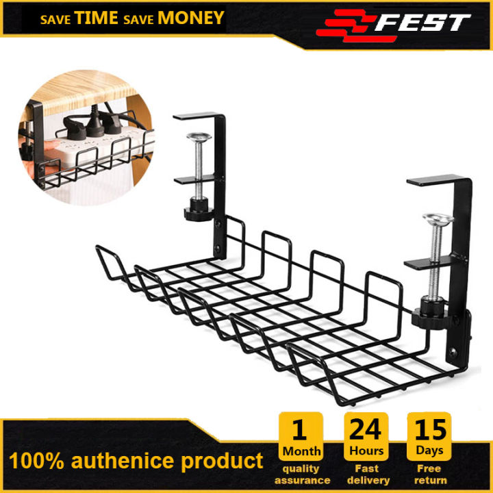 Uniono Under Desk Wire Cable Tray Cable Tray Hide Wires Organize Wires ...