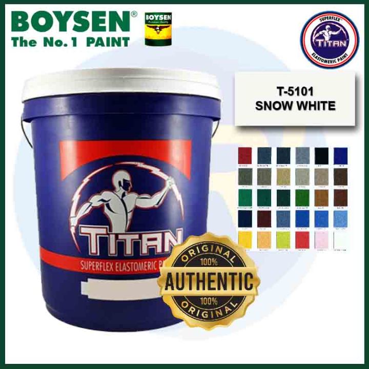 TITAN Superflex Elastomeric Paint T-5101 Snow White 16L | Lazada PH