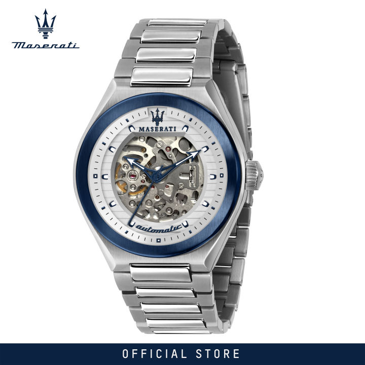 [2 Years Warranty] Maserati Triconic Automatic - Silver (43mm) Men's ...