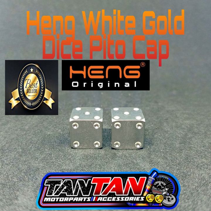 HENG WHITEGOLD DICE DESIGN PITO CAP / TIRE CAP THAILAND (UNIVERSAL ...